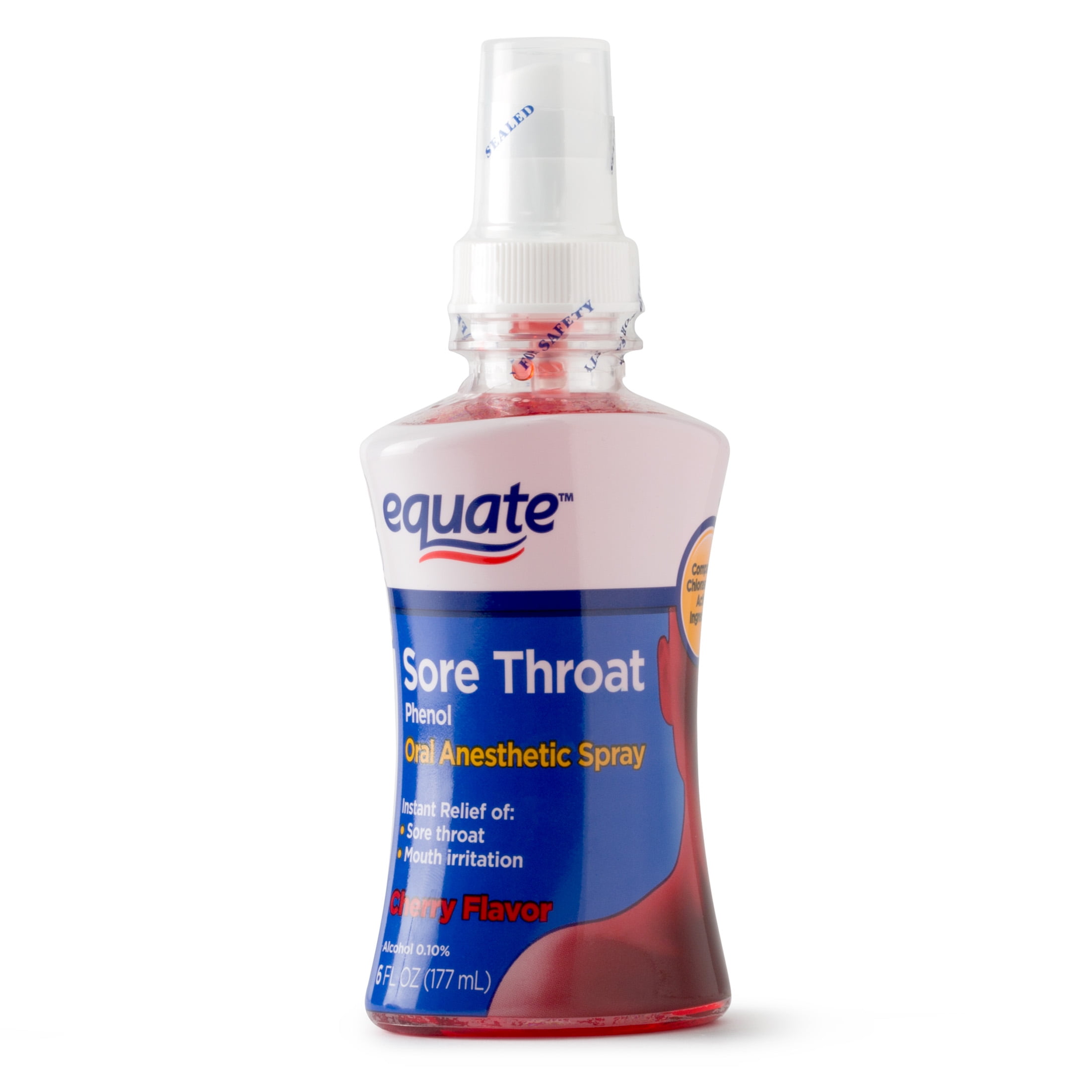 Equate Sore Throat Oral Anesthetic Spray, Cherry Flavor, 6 fl oz ...