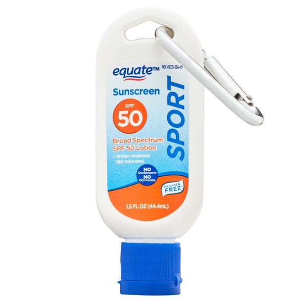 Equate Sport Broad Spectrum Sunscreen Lotion, SPF 50, 1.5 fl oz ...