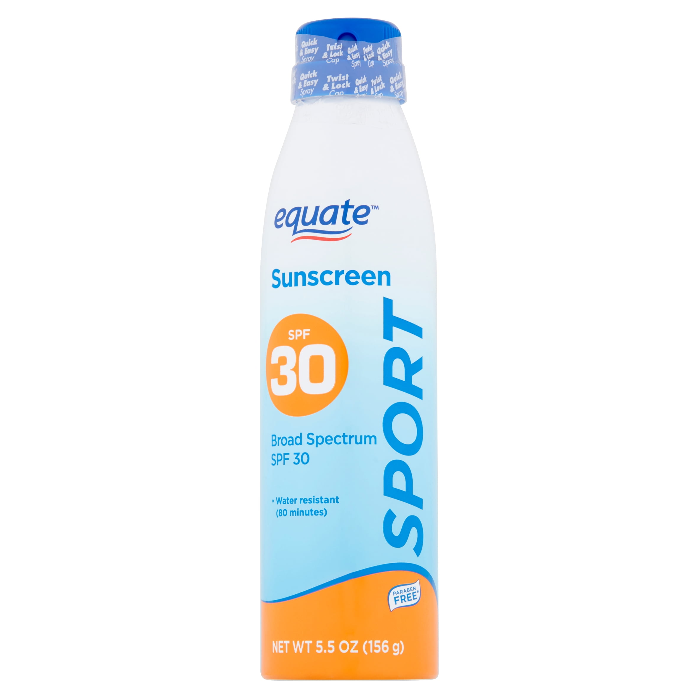 Equate Sport Broad Spectrum Sunscreen Spray, SPF 30, 5.5 oz HSA/FSA ...