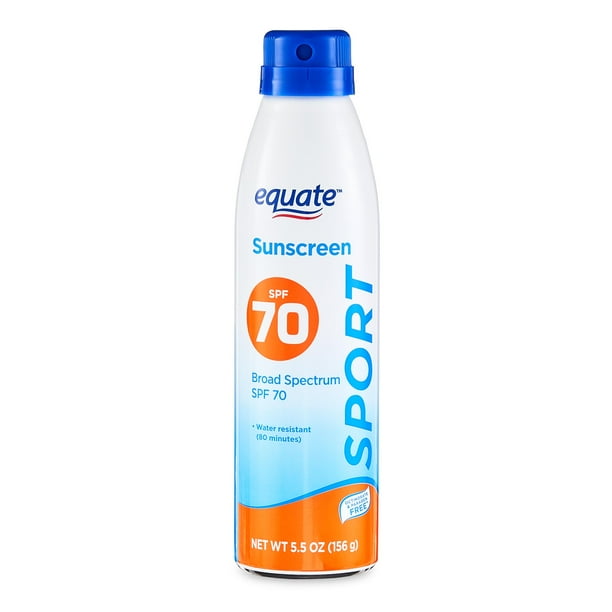 Equate Sport Broad Spectrum Sunscreen Spray, SPF 70, 5.5 oz - Walmart ...