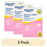 (3 pack) Equate Stomach Relief Chewable Tablets, 262 mg, 30 Count ...