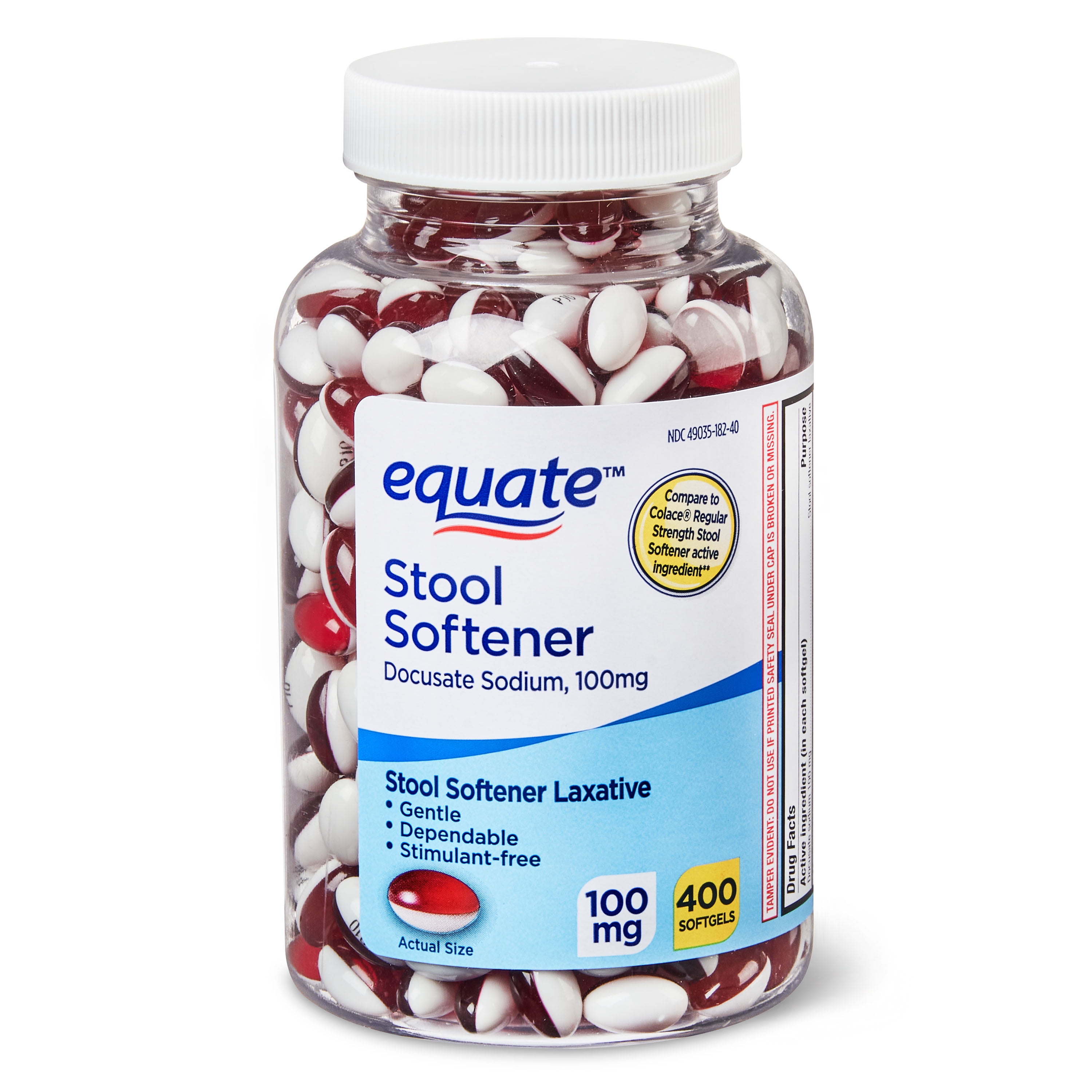 Equate Stool Softener Laxative Soft gels for Constipation, 400 Count ...