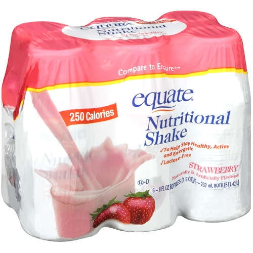Equate Strawberry Nutritional Shake, 48 fl oz - Walmart.com