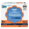 Equate Tampons with Premium Plastic Applicators, Unscented, Super Plus ...