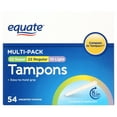 Equate Tampon Multi-Pack with Cardboar Applicator, Unscented, Light ...