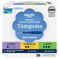 Equate Tampons with Premium Plastic Applicators, Unscented, Light ...