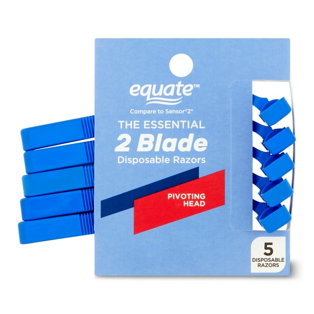 Equate The Essential 2 Blade Disposable Razors, 5 count - Walmart.com