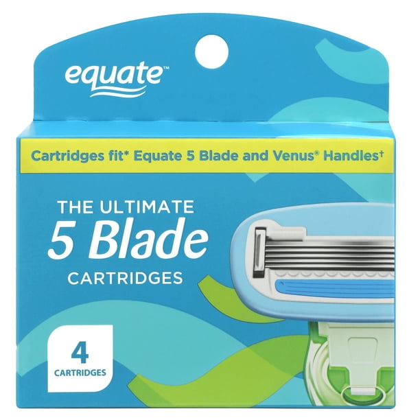 Equate Women's 5 Blade Refills, Cartridges Fit Equate 5 Blade ...
