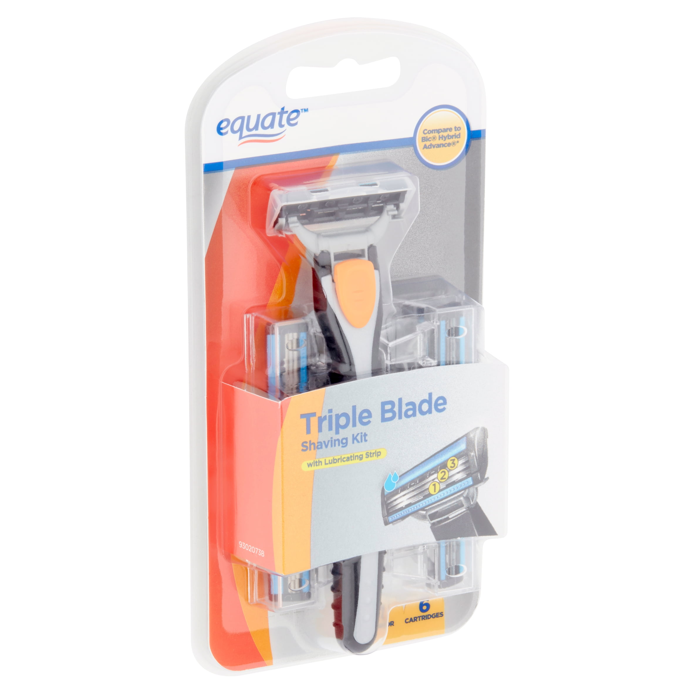 Equate Triple Blade Shaving Kit - Walmart Business Supplies
