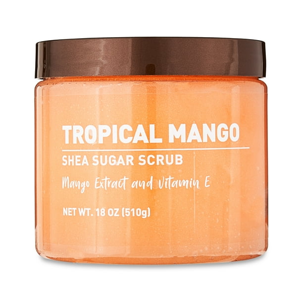 Equate Tropical Mango Shea Sugar Scrub - All Skin Tones - Walmart ...