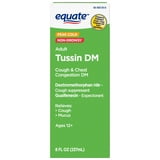 Equate Tussin Cough Syrup DM, Cough Suppressant and Expectorant, Wild ...
