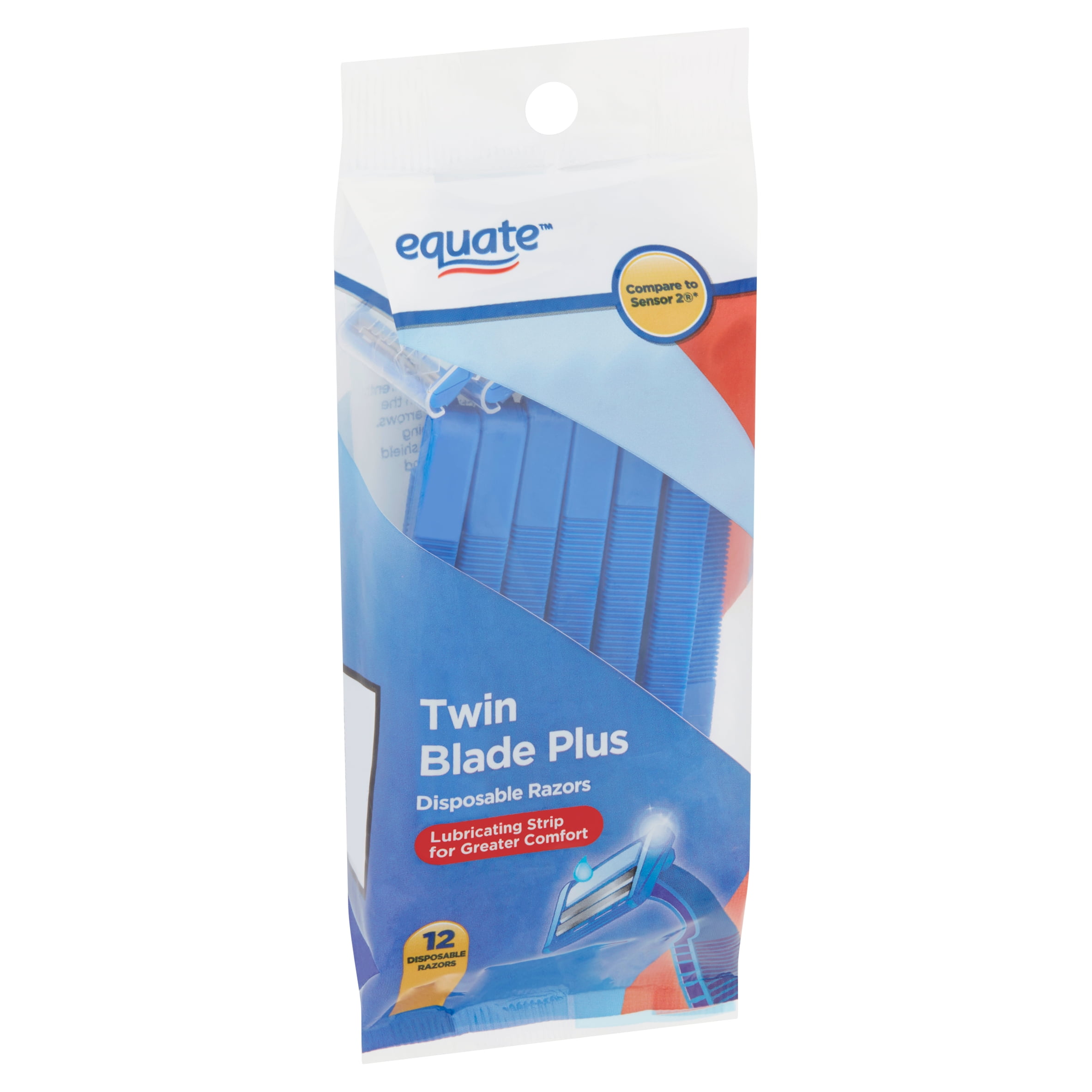 Equate Twin Blade Plus Disposable Razors, 12 Count - Walmart.com