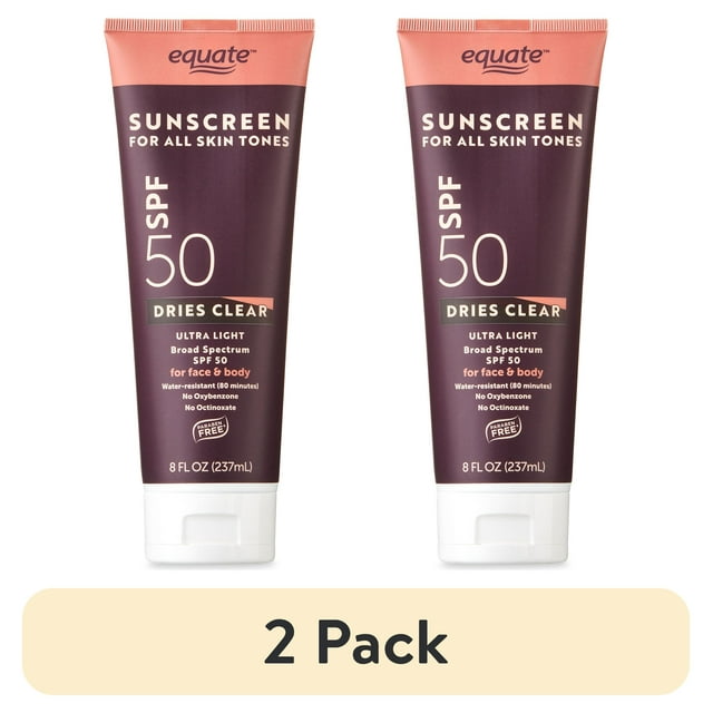 (2 pack) Equate Ultra Light Broad Spectrum Sunscreen Lotion for All ...