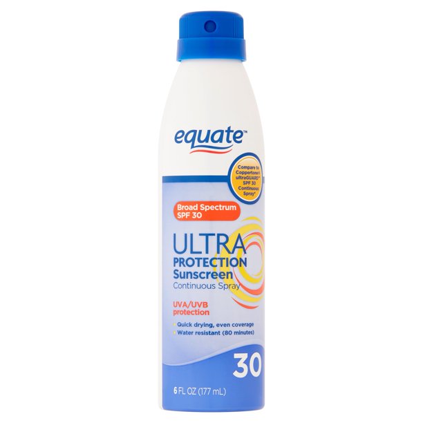 Equate Ultra Protection Sunscreen Continuous Spray Broad Spectrum, SPF ...