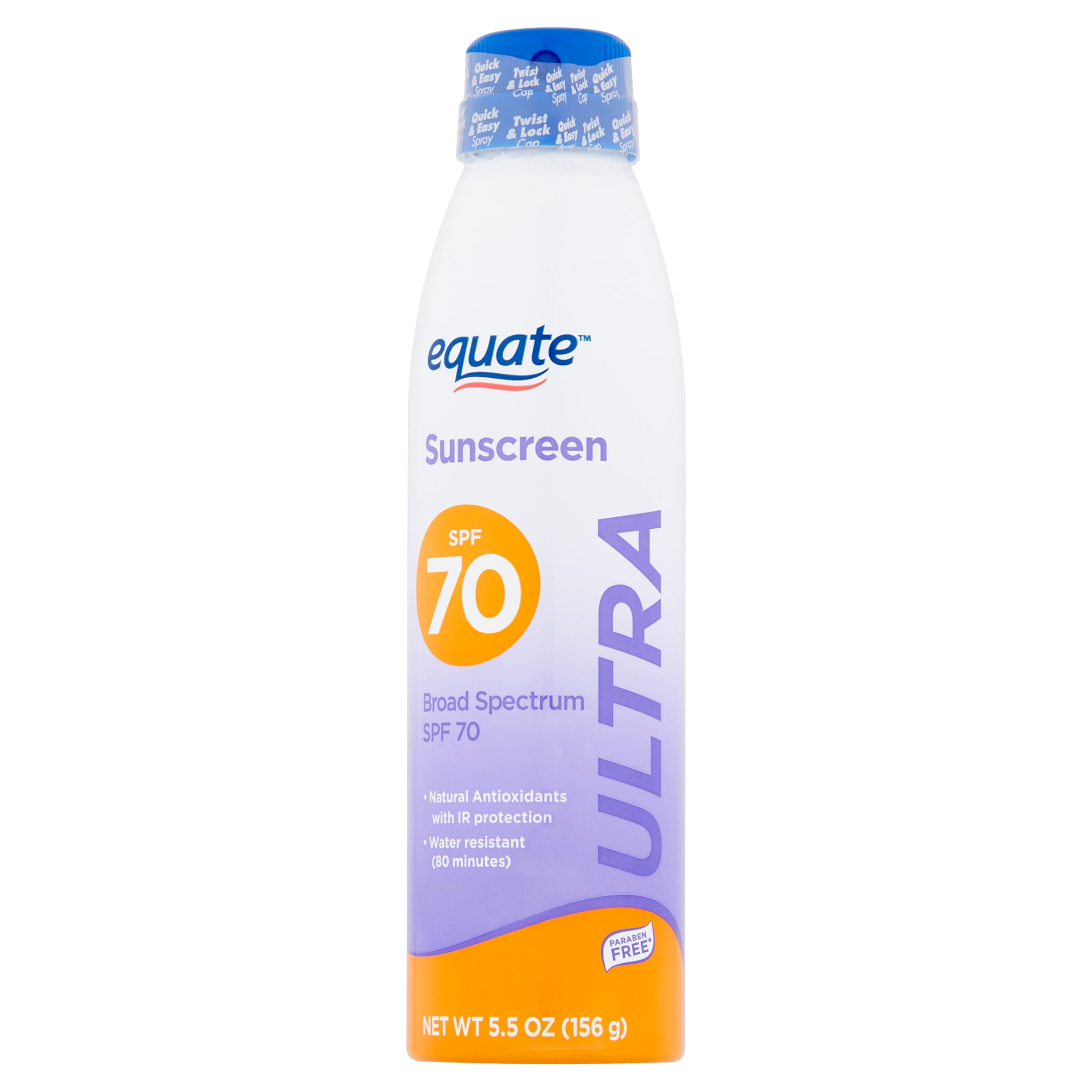 Equate Ultra Sunscreen Spray, SPF 70, 5.5 oz HSA/FSA Eligible - Walmart.com