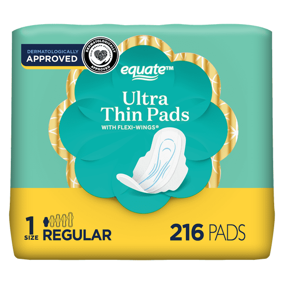 Equate Options Women's Incontinence Pads, Moderate Absorbency, Regular ...