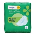 Equate Ultra Thin Pads with Wings, Unscented, Super, Size 2 (42 Count ...