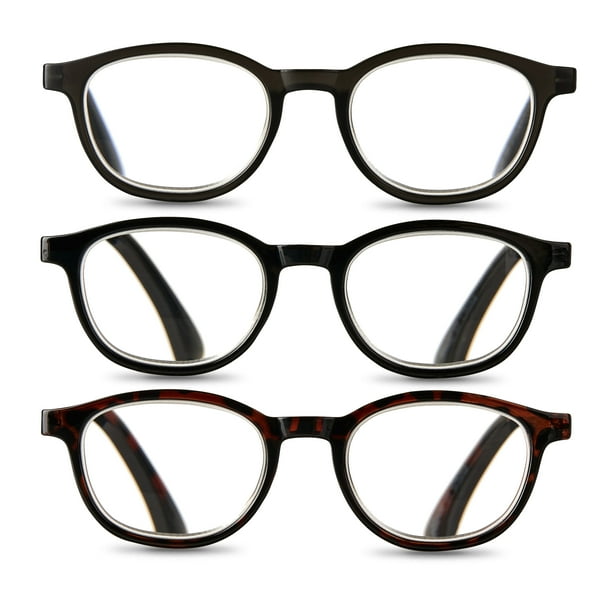 Equate Unisex Reading Glasses Value Pack, Plastic Lens, Assorted Styles ...