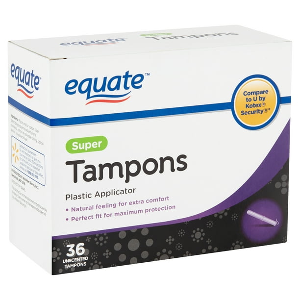 Equate Unscented Tampons, Super, 36 Count - Walmart Business Supplies