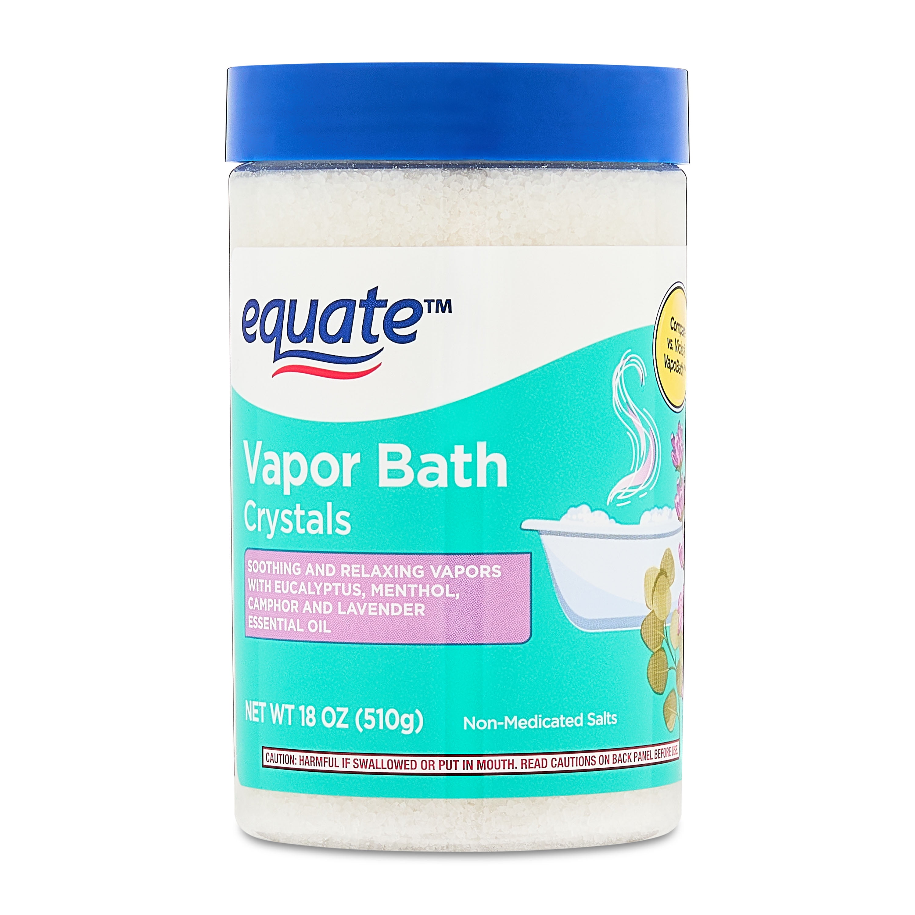 Equate Vapor Bath Crystals Non-Medicated Salts, 18 oz, Compare to Vicks ...