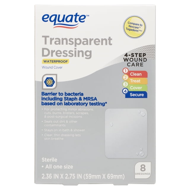 Equate Transparent Dressing, 8 Count - Walmart Business Supplies