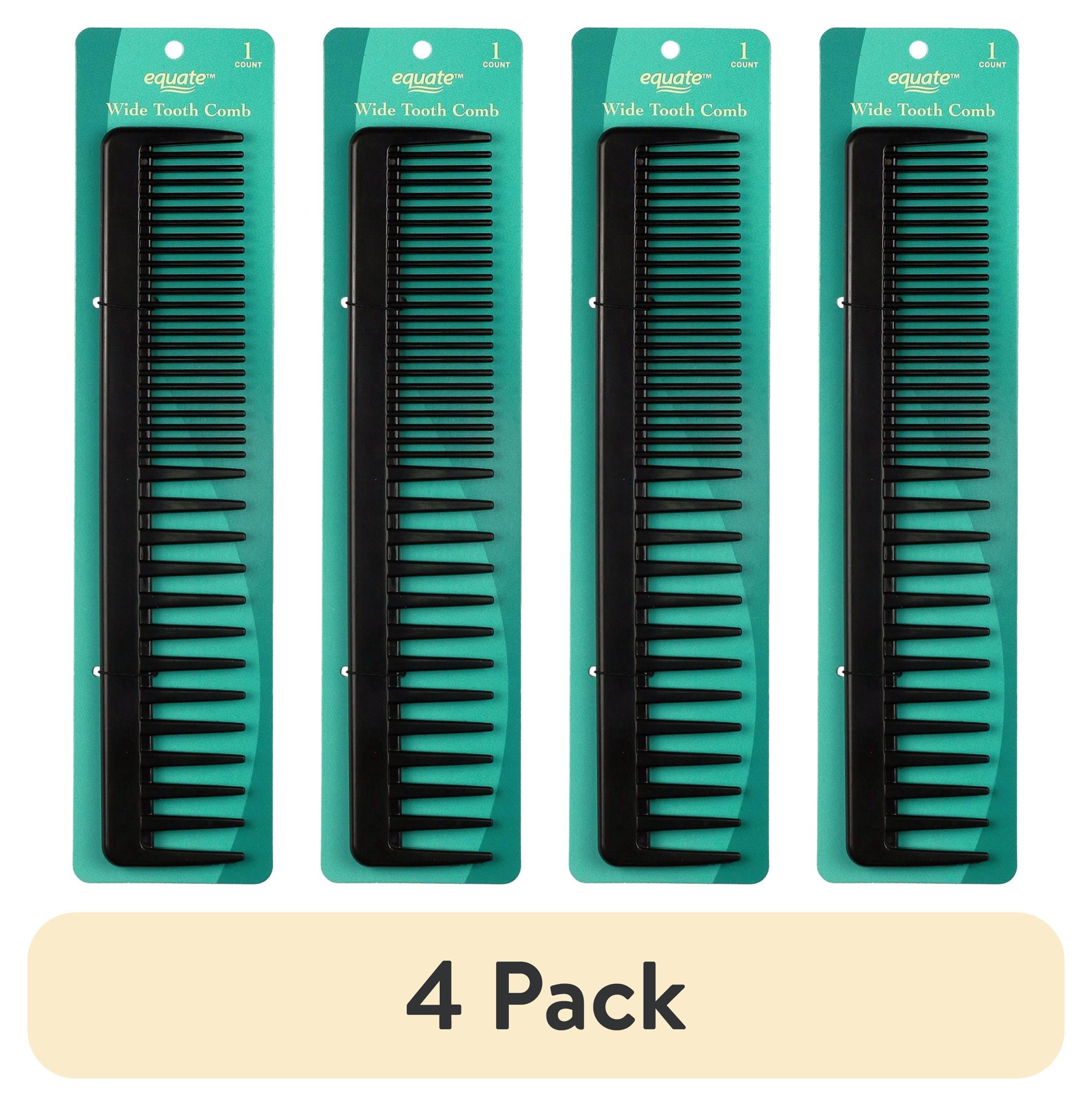 (4 pack) Equate Wide Tooth Comb, Black - Walmart.com
