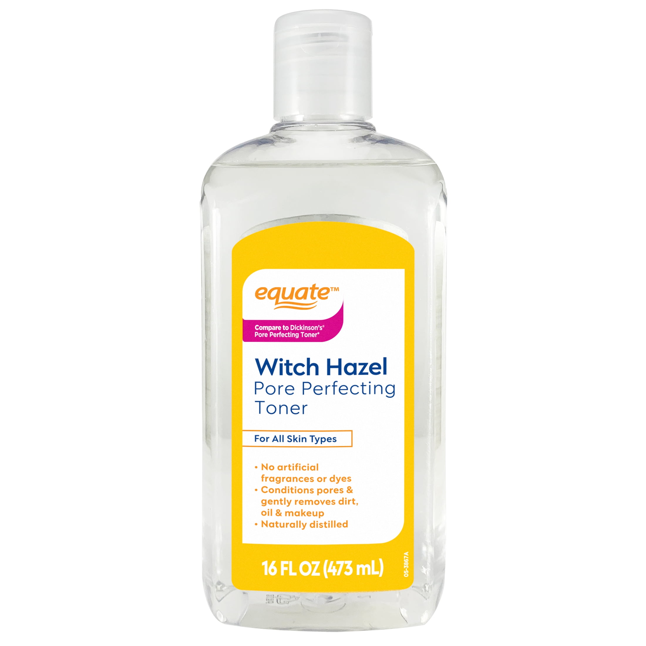 Equate Witch Hazel Pore Perfecting Toner, 16 fl oz, Gentle Cleanser to ...