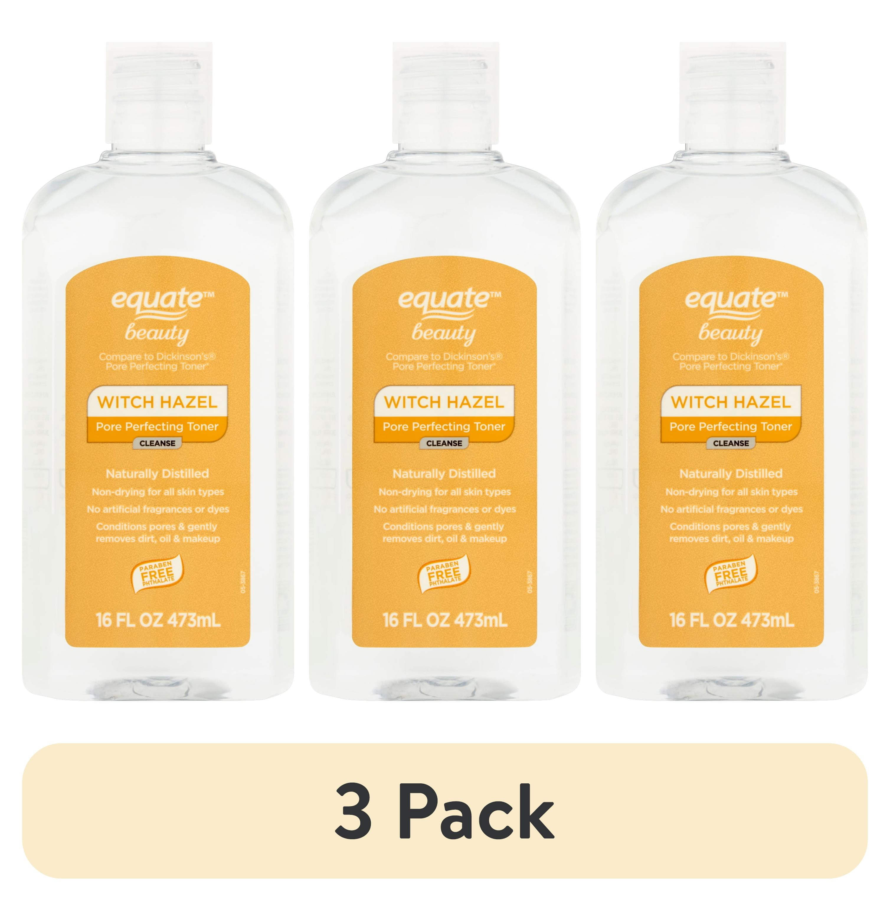 (3 pack) Equate Witch Hazel Pore Perfect Toner, All Skin Types, 16 fl oz - Walmart.com