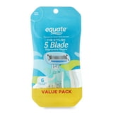 Equate Women's 5 Blade Disposable Razors, 6 Count - Walmart.com