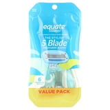 Equate Women's 5 Blade Disposable Razors, 6 Count - Walmart.com