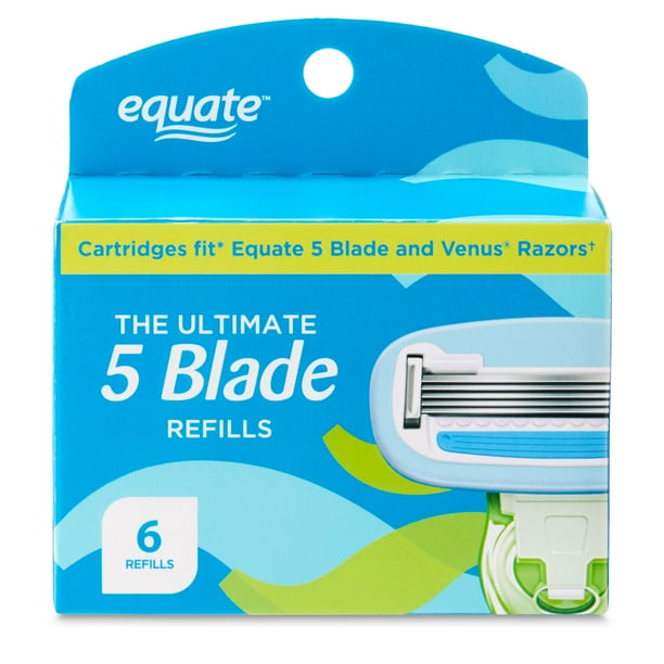 Equate Women's The Ultimate 5 Blade Razor Refill Cartridges, 6 Count ...