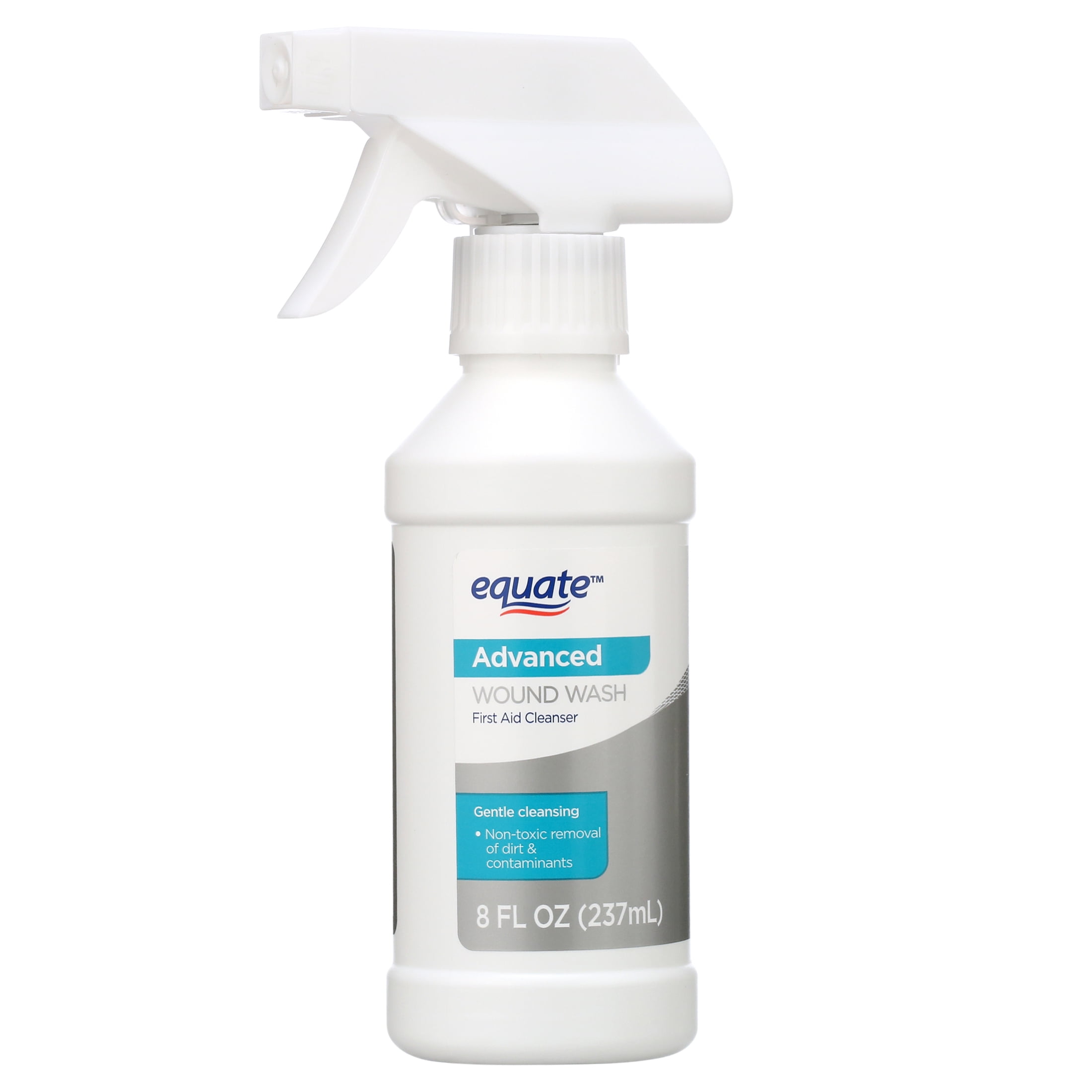 Equate Wound Wash First Aid Cleanser 8oz Gentle Cleansing No Rinsing ...
