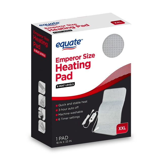 Equate XXL Electric Heating Pad, 6 Heat Settings with Auto Shut off, 18 ...
