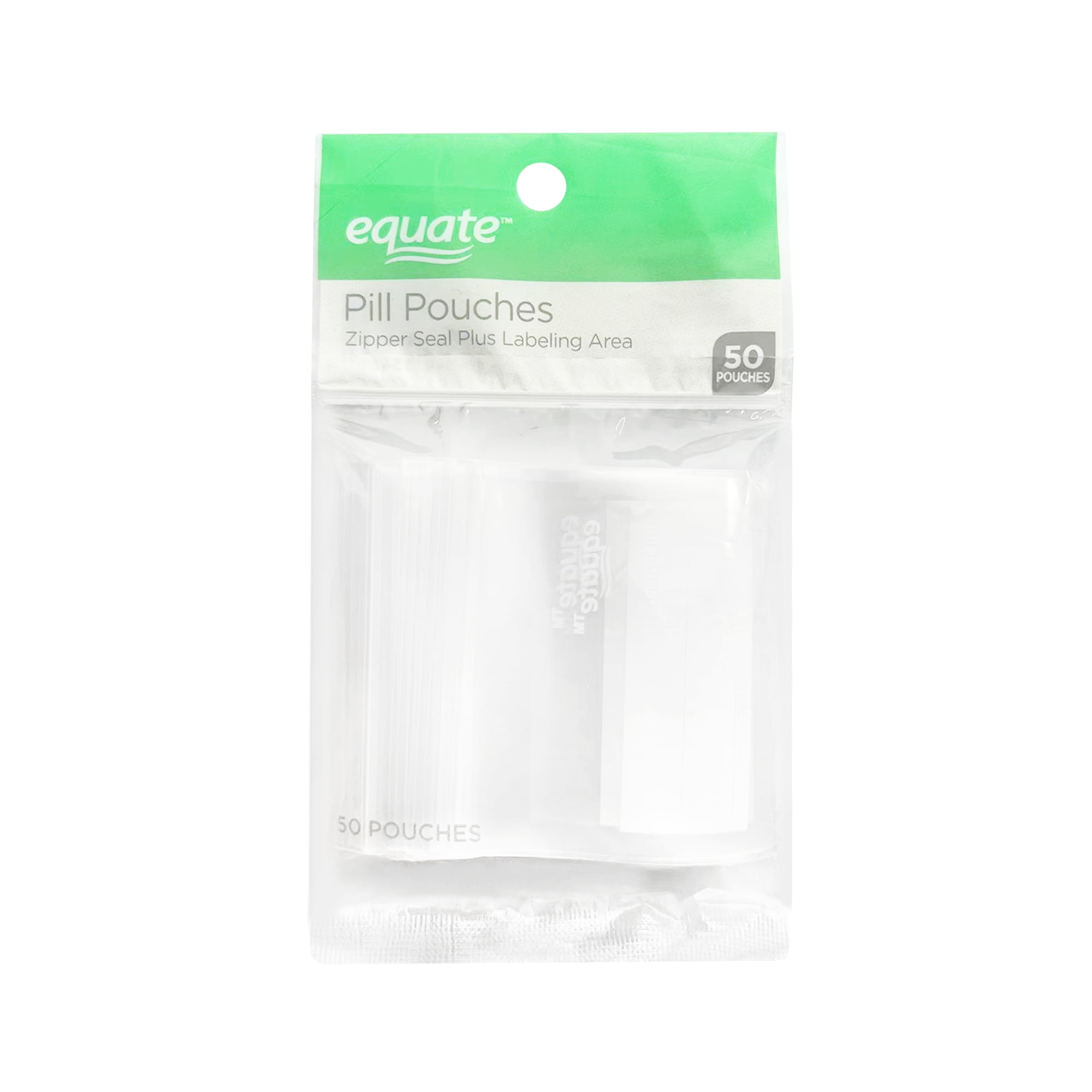 Equate Zipper Seal Pill Pouches, 50 Count HSA/FSA Eligible - Walmart.com