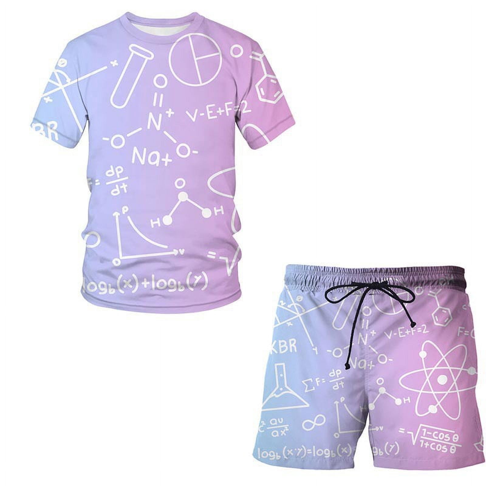 Equation 3D Printed Short Sleeve Youth Sports Set, Men's Hawaiian T ...
