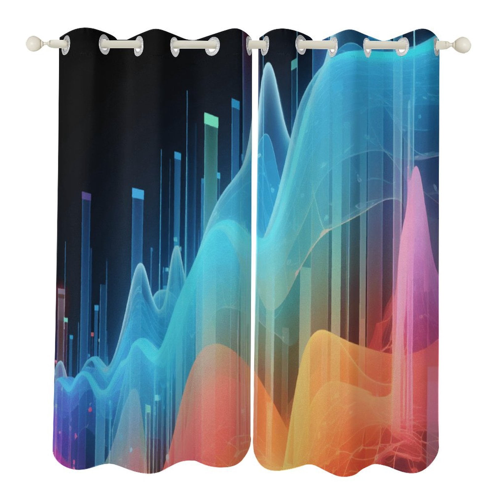Equation Formula Window Curtain Panels Grommet Blackout Curtains ...