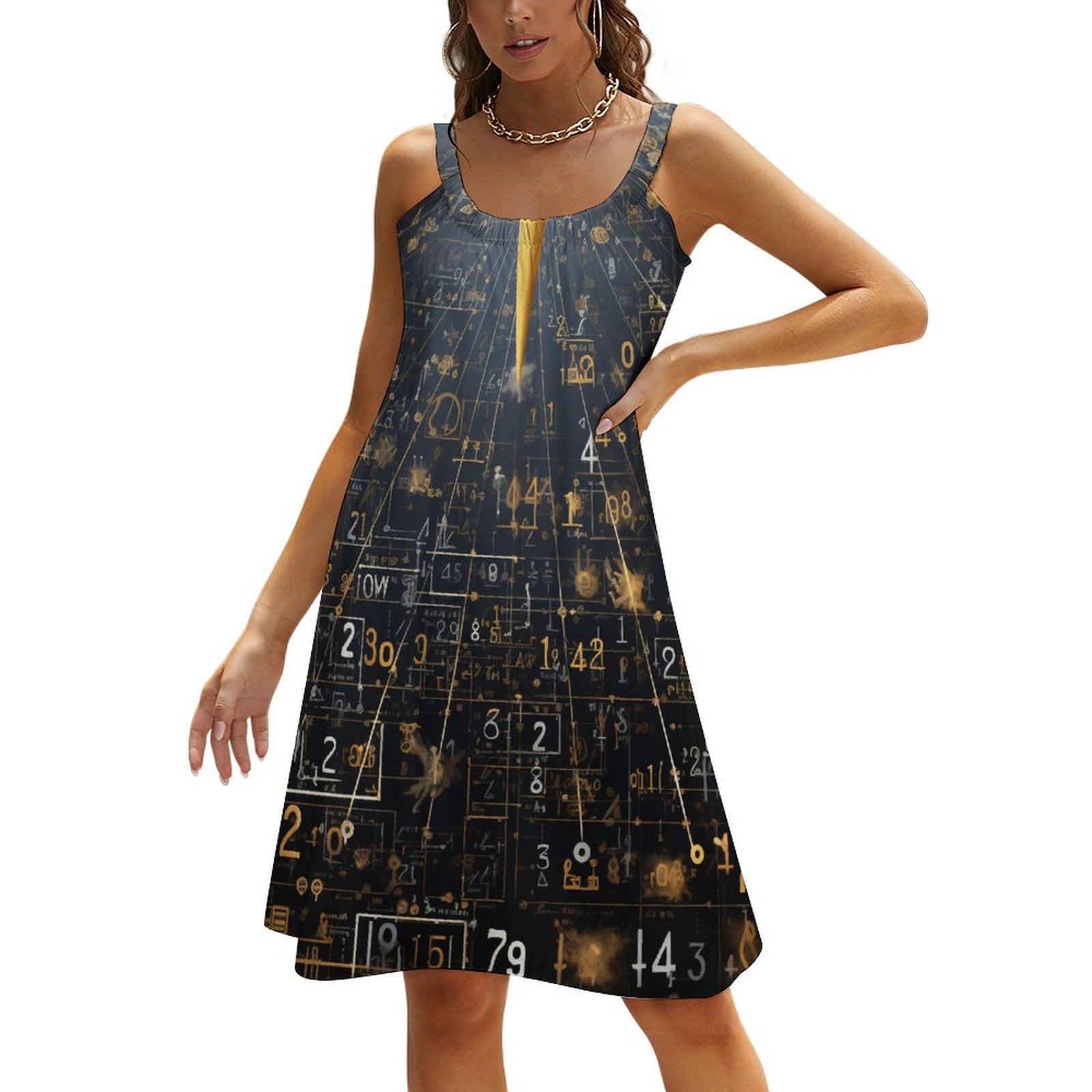 Equation Formula Womens Summer Dresses Casual Sleeveless Tshirt ...
