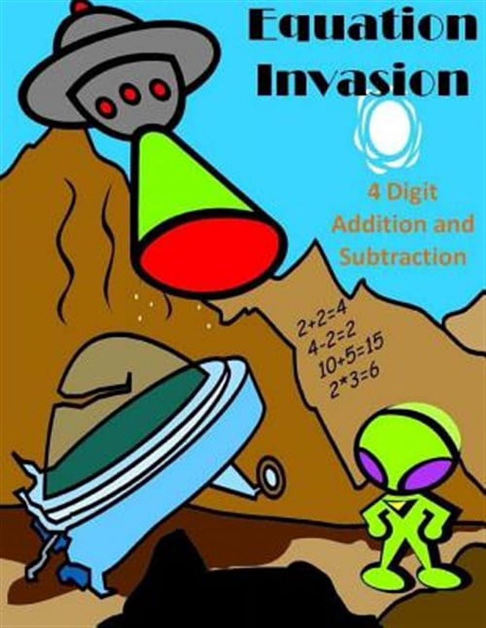 Equation Invasion : 4 Digit Addition and Subtraction - Walmart.com