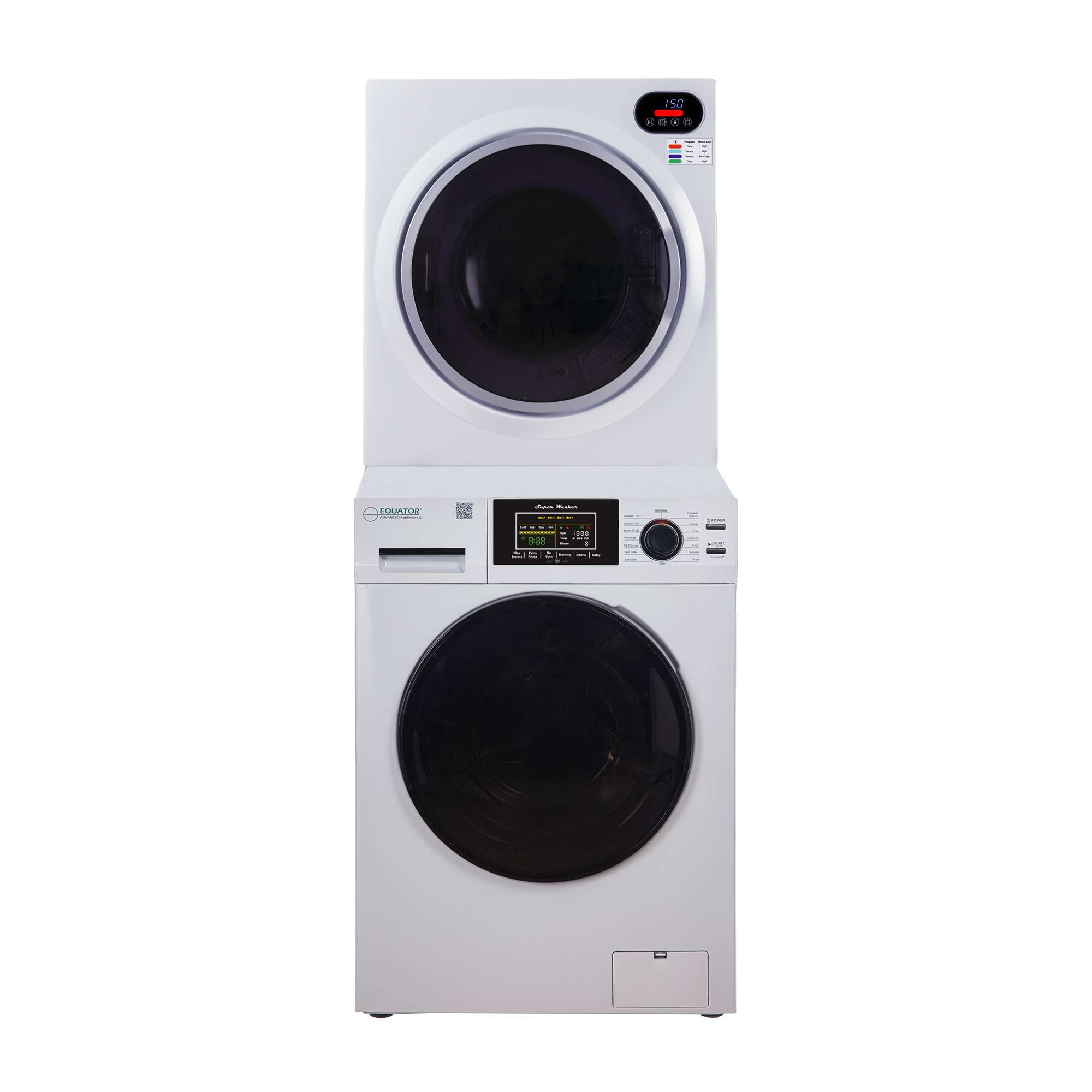 Equator Compact Laundry Machine: 110V Washer, 120V Vented Dryer with ...