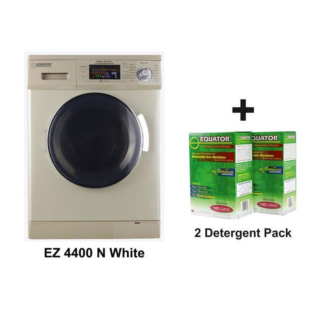 Equator EZ4400 N Gold-HED 2842 13 lbs Compact Combination Washer & Dryer with 2 Detergent Box ...