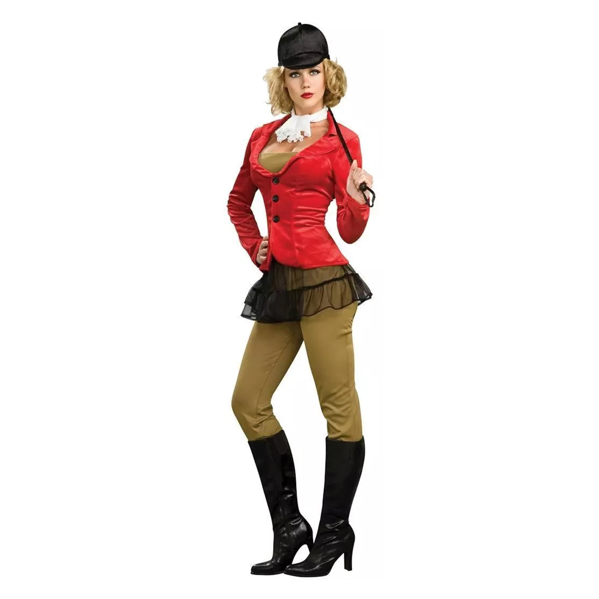 Equestrienne Halloween Adult Costume - Lady Jockey Horse Rider, Small ...