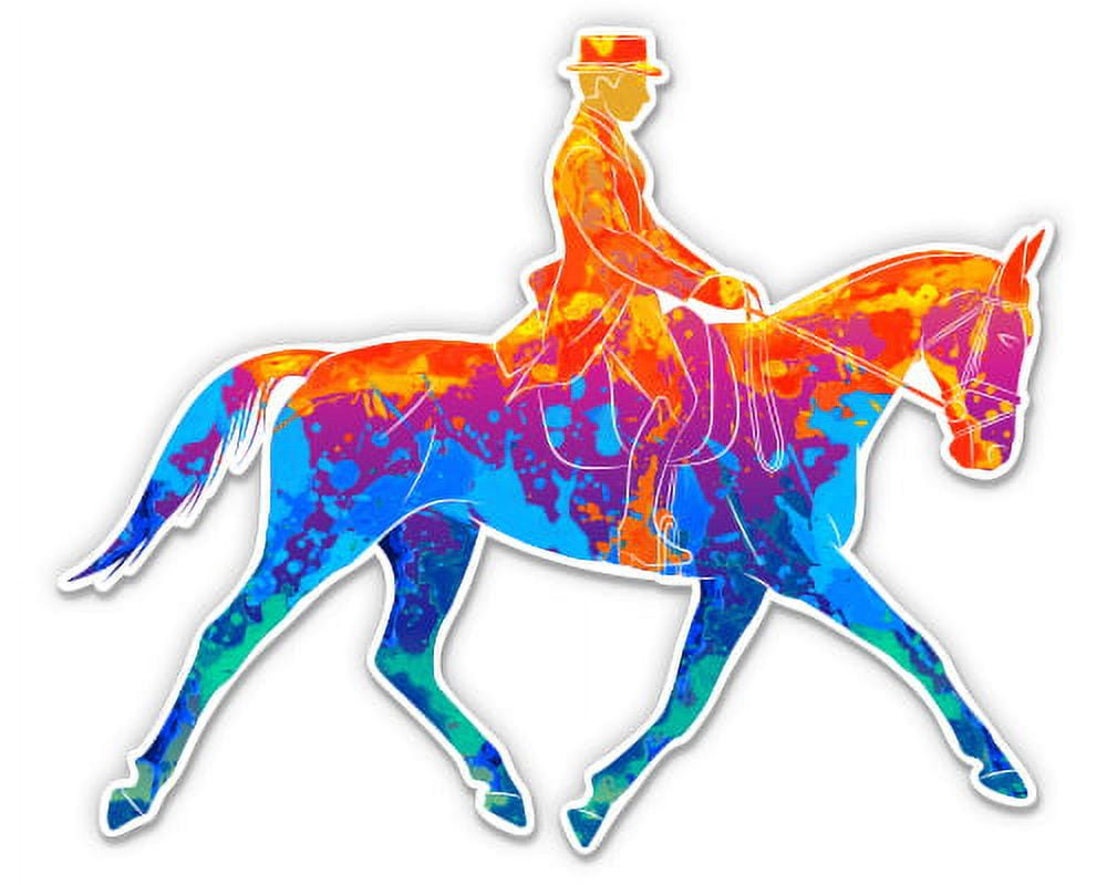 Equestrian Horse Riding - 12" Vinyl Sticker Waterproof Decal - Walmart.com