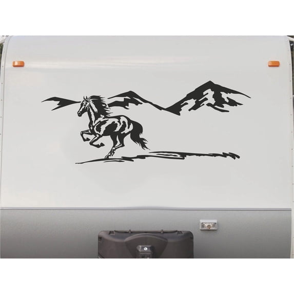 Equestrian Horse Trailer Vinyl Decals Enclosed Trailer Stickers ...