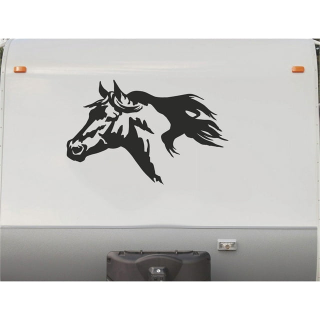 Equestrian Horseback Riding Horse Trailer Vinyl Decals Enclosed Trailer ...
