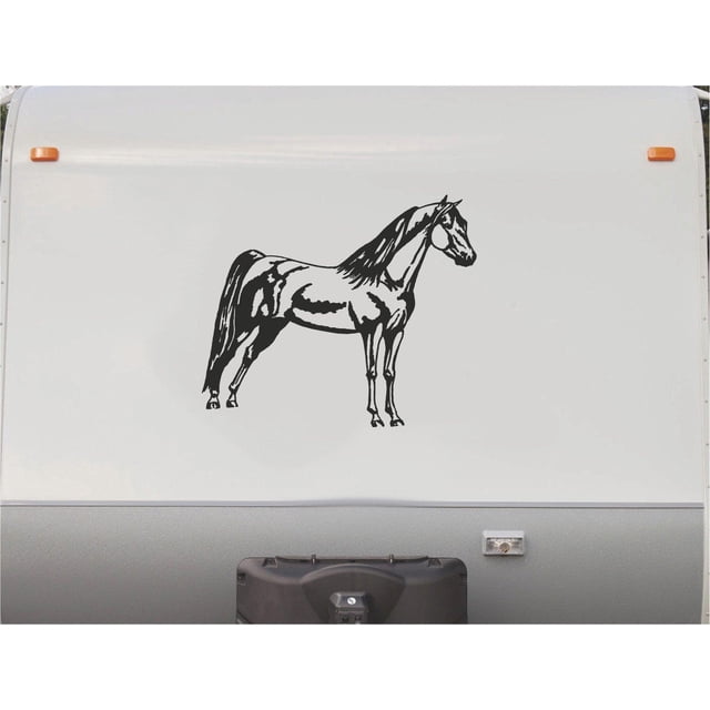 Equestrian Horseback Riding Horse Trailer Vinyl Decals Enclosed Trailer ...