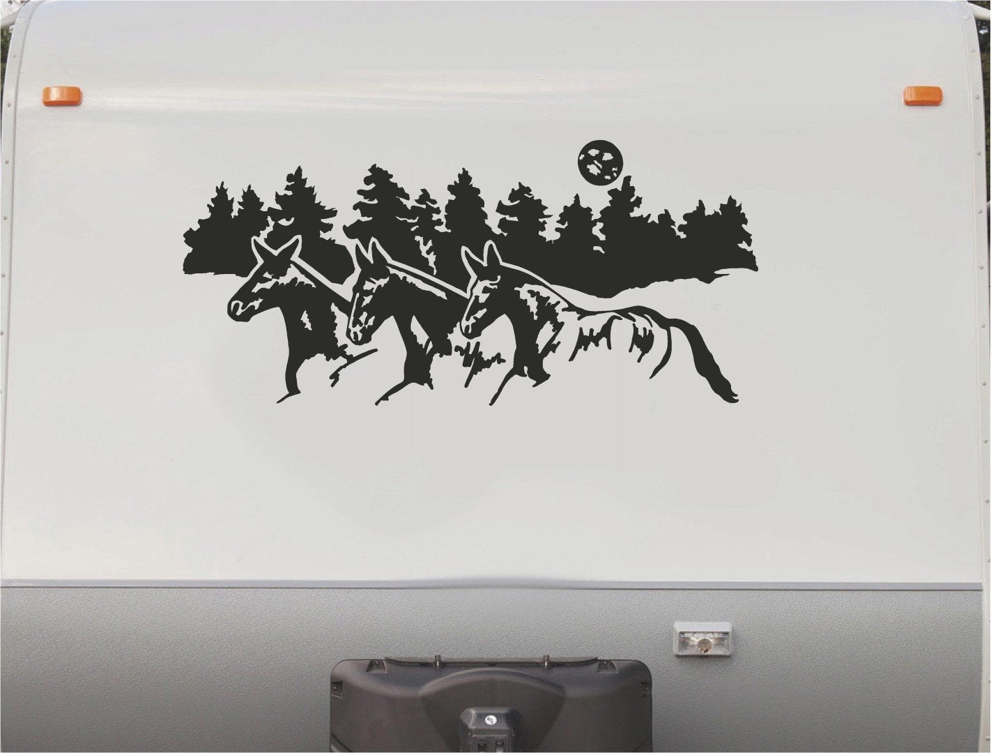 Equestrian Horseback Riding Horse Trailer Vinyl Decals Enclosed Trailer ...