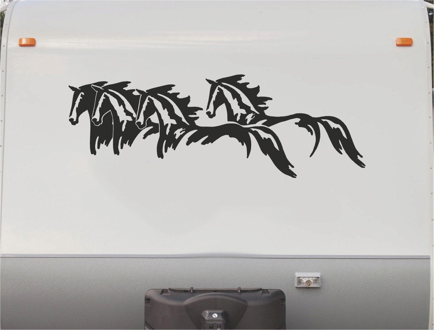 Equestrian Horseback Riding Horse Trailer Vinyl Decals Enclosed Trailer ...