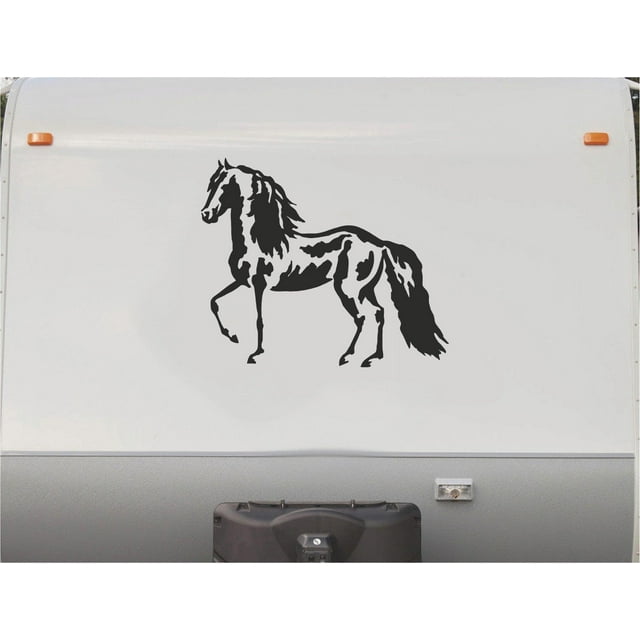 Equestrian Horseback Riding Horse Trailer Vinyl Decals Enclosed Trailer ...
