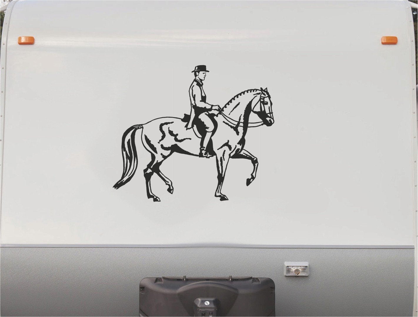 Equestrian Horseback Riding Horse Trailer Vinyl Decals Enclosed Trailer ...