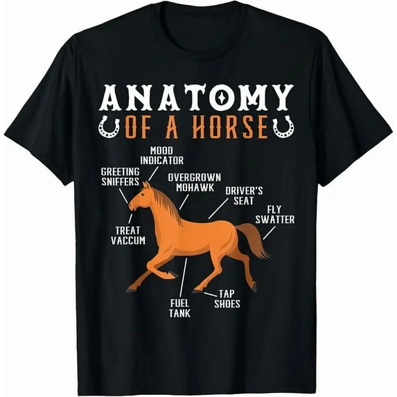 Equestrian Riding Anatomy Of A Horse Lover Humor Gift Art Unisex T ...